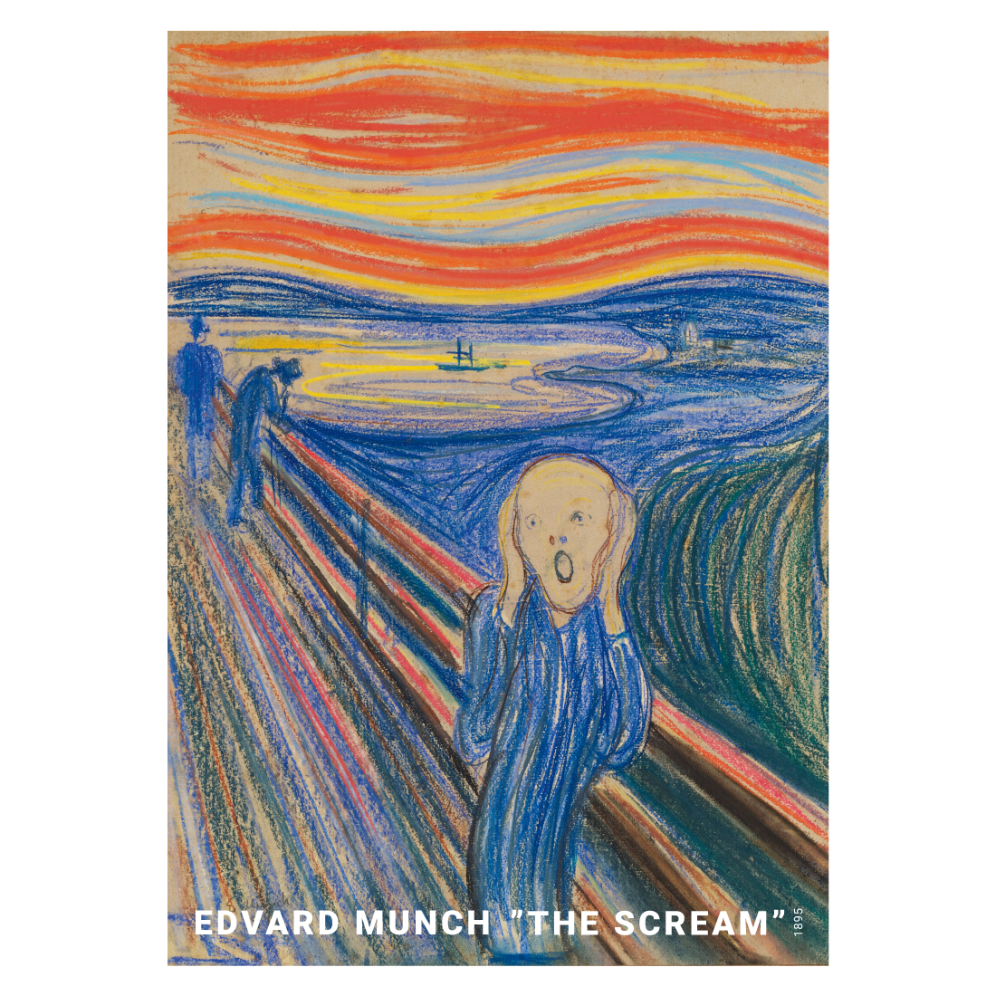 Kunstplakat - Edvard Munch "Skriget 1895" Crayons